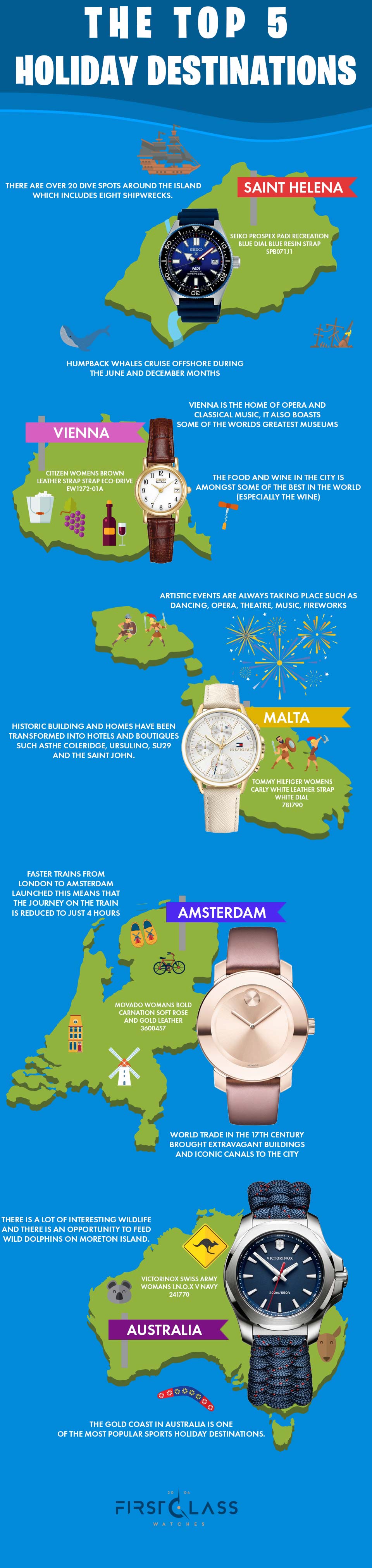 The Top 5 Holiday Destinations for 2018 - First Class Watches Blog