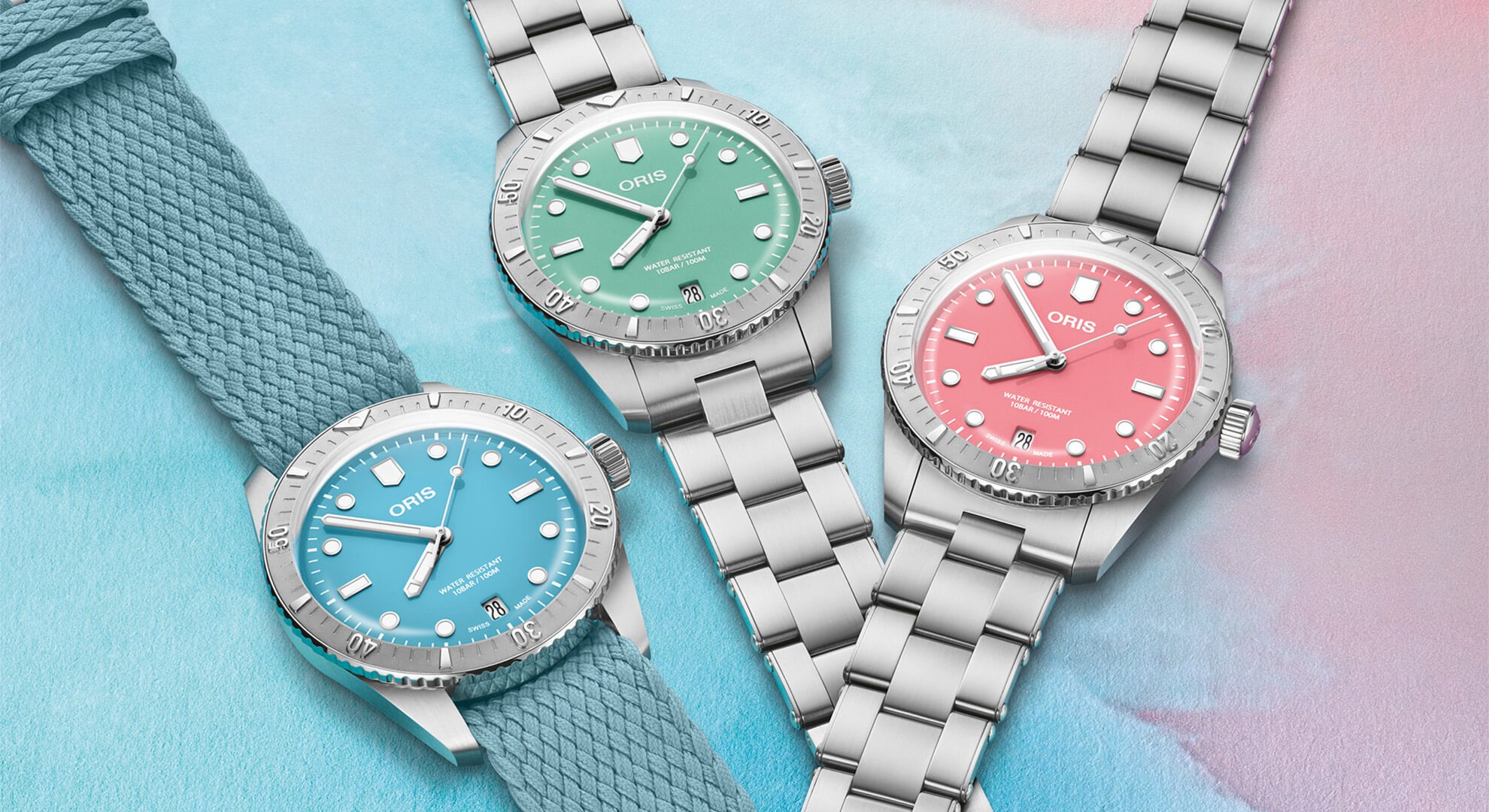 Oris Releases Cotton Candy Divers Sixty-Five in Steel - First Class ...